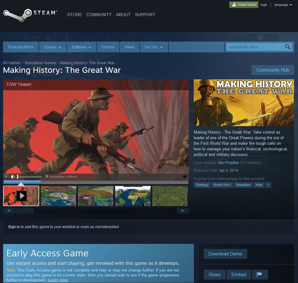 Making History: The Great War Developer Diary 4... PC | GameWatcher