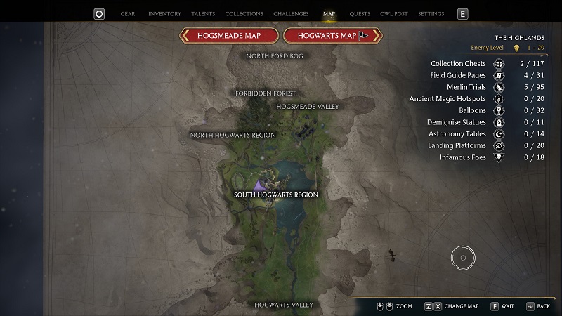 Hogwarts Legacy Map Size and Locations | GameWatcher