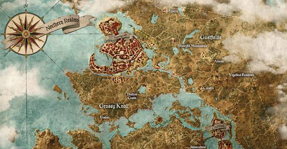 Here's the world map for The Witcher 3 – it's pretty big | GameWatcher