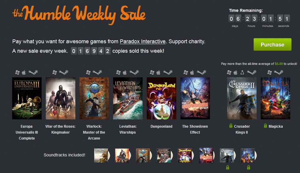 Paradox Interactive gets in on Humble Bundle weekly sale | GameWatcher