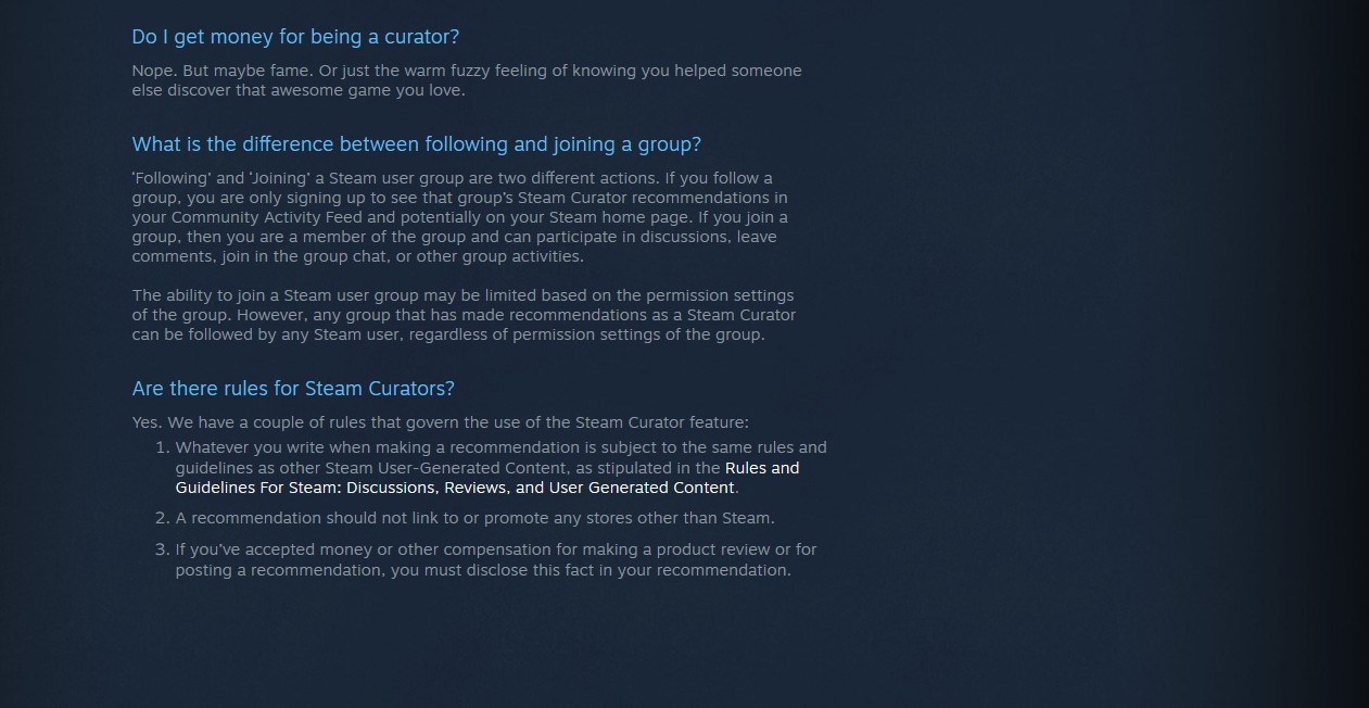 Steam Curators must disclose paid-for recommendations | GameWatcher