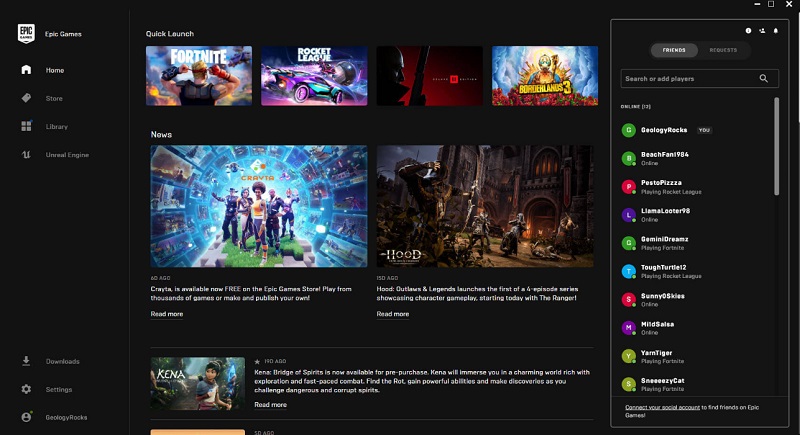 Epic Games Store Looks to Improve Social Features, | GameWatcher