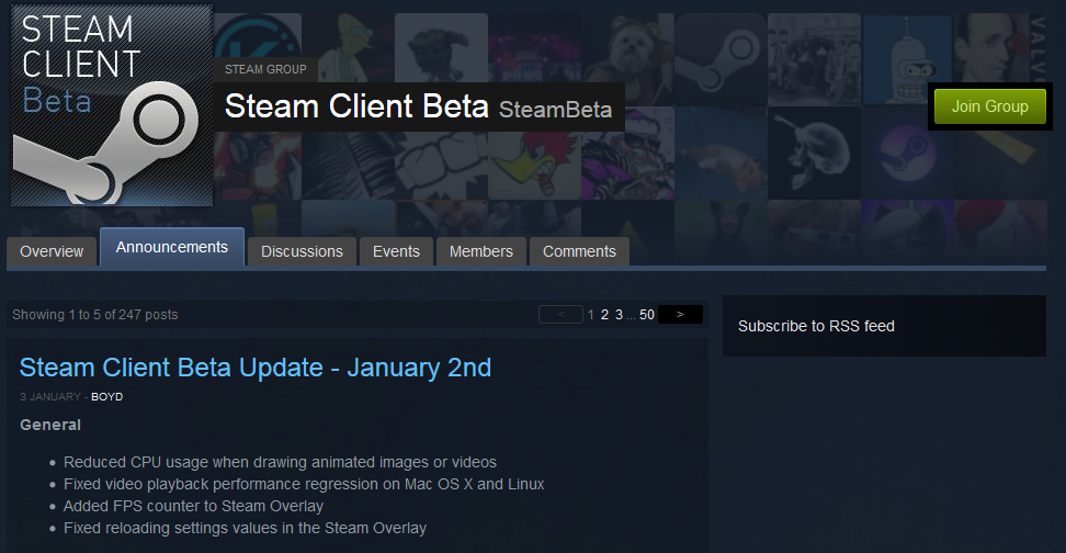 January Steam Beta client update adds an FPS tracker | GameWatcher