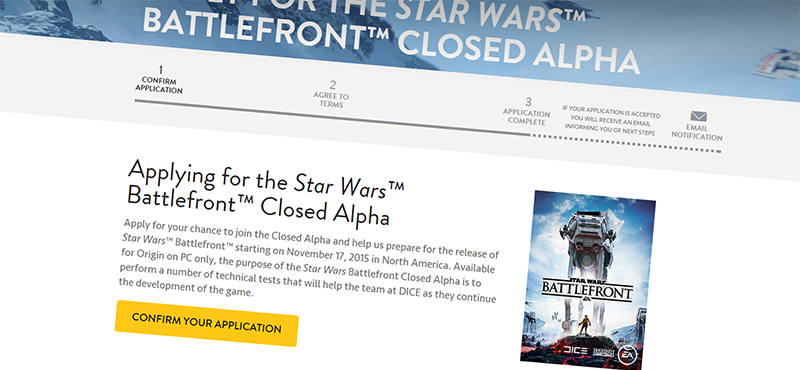 Closed Alpha test for Star Wars: Battlefront through | GameWatcher