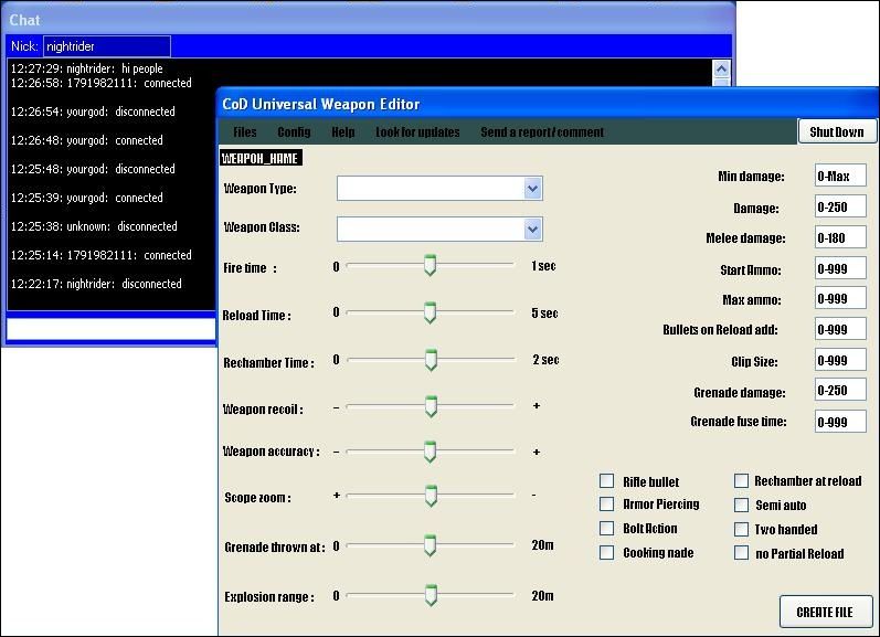 CoD Universal Weapon Editor 1.7 - Call of Duty 2 Mods | GameWatcher